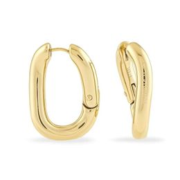 Copenhagen Studios Damen Paar Creolen &raquo;Schmuck Geschenk Edelstahl Ohrring Organics&laquo; gold Edelstahl