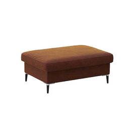 FLEXLUX Pouf &raquo;Fiore&laquo; Kaltschaum, F&uuml;&szlig;e Alu+schwarz braun Aluminium, Holz teilmassiv B/H/T: 97cm x 34cm x 66cm, Velvet