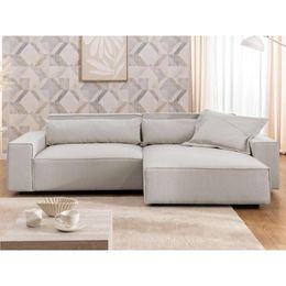 OTTO home Ecksofa &raquo;KINLEE Design-Sofa mit Recamiere rechts/links, Ma&szlig;e B/T/H 251/144/70cm&laquo; L-Form mit Wellenunterfederung, ohne Bettfunktion, modern 
