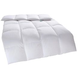 fan G&auml;nsedaunenbettdecke &raquo;f.a.n. Island&laquo; warm 1 Stk. tlg. wei&szlig; Bezug: 100% Baumwolle. F&uuml;llung: 100% G&auml;nsedaunen B/L: 135cm x 200cm, warm