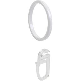 Liedeco Gardinenring &raquo;Power&laquo; f&uuml;r Gardinenstangen &Oslash; 28 mm wei&szlig; Materialmix &Oslash; 2,8cm, 8 Stk.