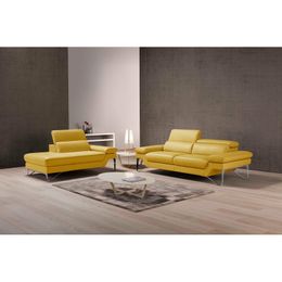 Egoitaliano Polstergarnitur &raquo;Princess Design und Sitzkomfort im Einklang, bequem und hochwertig&laquo; Set aus 2,5 Sitzer und freitehende Ottomane, Kopfst&uuml;tzen 