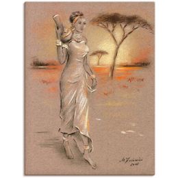 Artland Wandbild &raquo;Afrikanische Sch&ouml;nheit&laquo; Frau 1 Stk. tlg. als Leinwandbild, Poster in verschied. Gr&ouml;&szlig;en braun Leinwand B/H/T: 45cm x 60cm, Leinwandbild Frau 