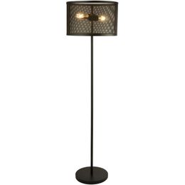 Searchlight Stehlampe &raquo;Fishnet 2LT Floor Lamp&laquo; E27 1 Stk. schwarz 2, &Oslash; 40cm H: 145cm, 1 Stk.