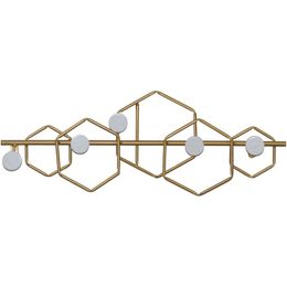 HOFMANN LIVING AND MORE Garderobenhaken Wandgarderobe gold Metall B/H/T: 55cm x 21cm x 7cm