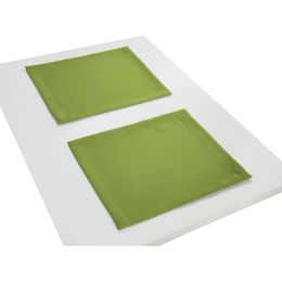 WIRTH Platzset &raquo;NEWBURY&laquo; gr&uuml;n Obermaterial: 67% Polyester, 33% Baumwolle B/L: 35cm x 40cm, 4 Stk., Baumwolle Polyester, eckig