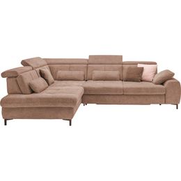 set one by Musterring Ecksofa &raquo;SO 3400 Sitzh&ouml;he 47cm oder 49cm, Sitztiefe verstellbar, B/T 317/220 cm&laquo; Kaltschaumpolsterung, Flachgewebe, whlw. mit 