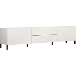 borchardt M&ouml;bel borchardt M&ouml;bel Lowboard &raquo;Sophia, TV-Schrank mit Metallf&uuml;&szlig;en, Breite 200 cm&laquo; 2 Klappen, 2 Schubk&auml;sten auf Metallausz&uuml;gen wei&szlig; Holzwerkstoff B/H/T: 