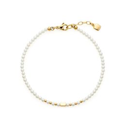 CIAO! BY LEONARDO Damen CIAO! BY LEONARDO Armband &raquo;Doro&laquo; mit Perle (imitiert) gold 19,5cm, Edelstahl Perlen