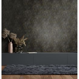 marburg Vliestapete &raquo;Dimensional Delight&laquo; 3D-Optik moderne Tapete f&uuml;r Wohnzimmer Schlafzimmer K&uuml;che schwarz Vlies B/L: 0,53m x 10,05m, Rollen: 1