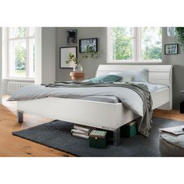Wiemann Futonbett &raquo;Monaco, 4-fache Liegeh&ouml;henverstellung&laquo; mit stilvollem Holzkopfteil, Made in Germany wei&szlig; Liegefl&auml;che L&auml;nge B: 200cm x 180cm, H&ouml;he 