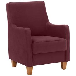 Home Affaire Sessel &raquo;Palmera, B: 70 cm&laquo; mit Federkern rot 100% Polyester;Struktur (100% Polyester);Luxus-Microfaser in Lederoptik (100% Polyester) 
