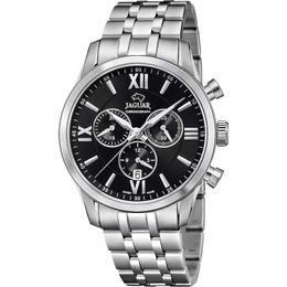 Jaguar Damen Chronograph &raquo;Acamar&laquo; Armbanduhr, Quarzuhr, Herrenuhr, Damenuhr, Saphirglas, Swiss Made silber Einheitsgr&ouml;&szlig;e