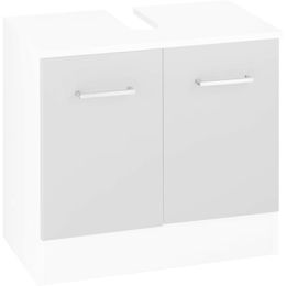 Welltime Waschbeckenunterschrank &raquo;Ribera&laquo; grau MDF wei&szlig;, B/H/T: 60cm x 54cm x 35cm, T&uuml;ren: 2 Stk.
