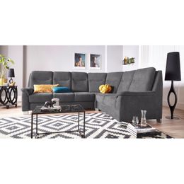 Sit & More sit&more Ecksofa &raquo;Boccaccio L-Form&laquo; mit Federkern und Kopfteilverstellung, wahlweise mit Schlaffunktion grau Kunstleder SOFTLUX ;Luxus-Microfaser (90%