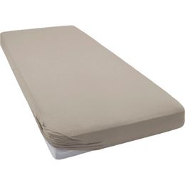 bellana Spannbettlaken &raquo;bellana Melone, 100% Baumwolle, Jersey, b&uuml;gelfrei&laquo; reine Baumwolle, Spannbetttuch f&uuml;r Matratzen bis 25cm H&ouml;he grau Mako-Jersey