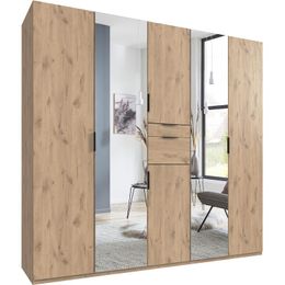 wimex Dreht&uuml;renschrank &raquo;Moldau Kleiderschrank mit Spiegel Schlafzimmerschrank&laquo; beige Holzwerkstoff B/H/T: 225cm x 208cm x 58cm, Classic