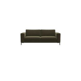 FLEXLUX 2,5-Sitzer &raquo;Fiore, superbequemer Sitzkomfort durch Kaltschaum im Sitz&laquo; breite Armlehnen, F&uuml;&szlig;e Alu+schwarz gr&uuml;n 100% Polyester B/H/T: 196cm x 