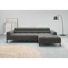 Home Affaire Ecksofa &raquo;Claya, 258 cm breit, L-Form, Kopfteilverstellung&laquo; Moderne Steppung, weicher Polsteraufbau & saugroboterfreundliche H&ouml;he 95% 