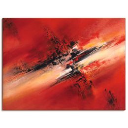 Artland Leinwandbild &raquo;Zerstreutheit II&laquo; Gegenstandslos 1 Stk. tlg. auf Holzrahmen gespannt rot Leinwand B/H/T: 80cm x 60cm, Leinwandbild Gegenstandslos 