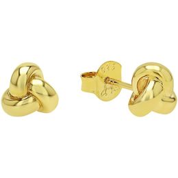 Amor Damen Paar Ohrstecker &raquo;Knoten-Optik&laquo; gold Silber 925 (Sterlingsilber)