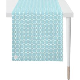Apelt Tischl&auml;ufer &raquo;3973 Outdoor, Sommerdeko, Sommer&laquo; Jacquardgewebe blau Polyester B/L: 46cm x 135cm, 1 Stk., rechteckig