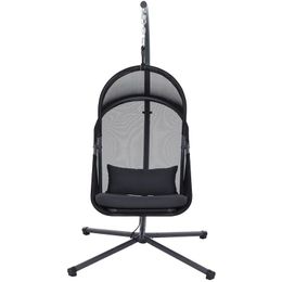 siena GARDEN H&auml;ngesessel &raquo;YOBAYA&laquo; Korb platzsparend faltbar schwarz Farbe: schwarz, B/H/T: 123cm x 102cm