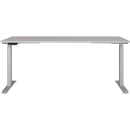 Germania Schreibtisch &raquo;Jet&laquo; moderne Farbvariationen, Breite 120/140/160/180 cm, Made in Germany grau B/H/T: 180cm x 72cm x 80cm, Gestellfarbe silber
