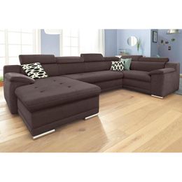 Quelle mit Kopfteilverstellung, wahlweise mit Schlaffunktion braun Kunstleder SOFTLUX ;Luxus-Microfaser ALTARA NUBUCK (100% Polyester);Struktur ( 100% 