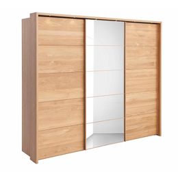Wiemann Schwebet&uuml;renschrank &raquo;Kufstein&laquo; mit Spiegelt&uuml;r braun Holz teilmassiv B/H/T: 250cm x 217cm x 67cm