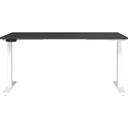 Germania Schreibtisch &raquo;Jet&laquo; moderne Farbvariationen, Breite 120/140/160/180 cm, Made in Germany grau B/H/T: 160cm x 72cm x 80cm, Gestellfarbe wei&szlig;