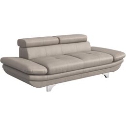 COTTA 2-Sitzer &raquo;Enterprise&laquo; Big-Sofa, mit Armteilverstellung & Kopfteilverstellung grau Softlux -Kunstleder;Luxus-Kunstleder B/H/T: 218cm x 91cm x 