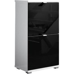 Germania Schuhschrank &raquo;COLORADO&laquo; schwarz-wei&szlig; Wei&szlig;, B/H/T: 53cm x 91cm x 30cm