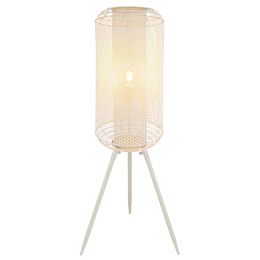 NOWA Stehlampe &raquo;DENTON&laquo; E27 1 Stk. Stehleuchte cremefarben Design Lampe Wohnzimmer Schlafzimmer beige 1, 1 Stk.