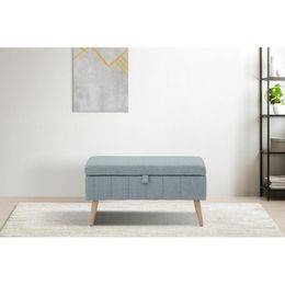 OTTO home Truhenbank &raquo;AMIRA Sitzbank mit Stauraum, Ma&szlig;e B/T/H: 81/36/43 cm&laquo; mit Staufach, in 3 Bezugsqualit&auml;ten mit feiner Steppung gr&uuml;n Struktur fein