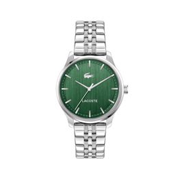 Lacoste Herren Quarzuhr &raquo;Lisbon&laquo; Armbanduhr, Herrenuhr, Edelstahlarmband, analog gr&uuml;n Einheitsgr&ouml;&szlig;e