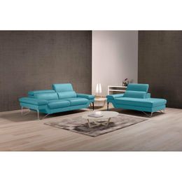 Egoitaliano Polstergarnitur &raquo;Princess Design und Sitzkomfort im Einklang, bequem und hochwertig&laquo; Set aus 2,5 Sitzer und freitehende Ottomane, Kopfst&uuml;tzen 