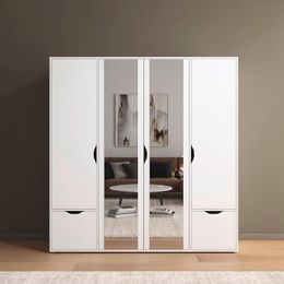 Rauch Dreht&uuml;renschrank &raquo;Kleiderschrank Schrank Garderobe W&auml;scheschrank NARAI mit Schubladen&laquo; in 3 verschiedenen Ausstattungen BASIC/CLASSIC/PREMIUM, 
