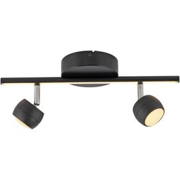 JUST LIGHT LED Deckenleuchte &raquo;JARIK&laquo; LED-Board 1 Stk. Warmwei&szlig; Serienschalter: Alles / Spots / Profile, getrennt schaltbar schwarz 3, H: 12,5cm, 1 Stk