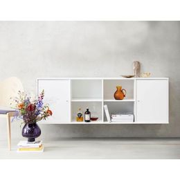 Sideboard &raquo;Mistral, Hochwertig Schrank, h&auml;ngend/stehend montierbar&laquo; mit zwei T&uuml;ren, B: 177 cm, anpassungsbar Designm&ouml;bel wei&szlig; B/H/T: 177cm x 61cm x 