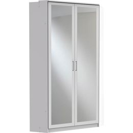 wimex Eckkleiderschrank &raquo;Click&laquo; mit 2 Spiegelt&uuml;ren wei&szlig; Einheitsgr&ouml;&szlig;e