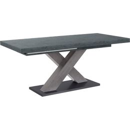M&auml;usbacher Esstisch &raquo;Komfort Tisch&laquo; Esstisch mit X Gestell und Bodenplatte. Breite 180-280 grau B/H/T: 180cm x 76cm x 90cm
