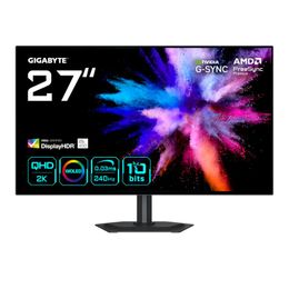 Gigabyte Gaming-Monitor &raquo;GO27Q24G&laquo; 67 cm/26,5 &prime;&prime; 2560 x 1440 px QHD 0,03 Reaktionszeit 240 Hz dreh-,neig-,schwenk-, h&ouml;henverstellbar schwarz Neig-, schwenk-, 