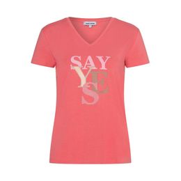 More & More More & More sommerliches Kurzarmshirt "Say Yes" in koralle | Gr.: 34