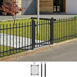 Alberts Zauneinzelt&uuml;r &raquo;Chaussee&laquo; Breite: 96,5 cm, H&ouml;he: 100 und 120 cm, versch. Farben schwarz Aluminium B/H: 96,5cm x 120cm
