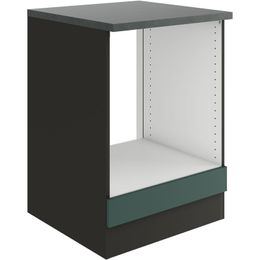 Optifit Herdumbauschrank &raquo;Palma&laquo; Breite 60 cm, Nischenma&szlig;e B/T/H 56,7/55,5/59,5 cm gr&uuml;n Holzwerkstoff anthrazit, B/H/T: 60cm x 84,8cm x 60cm