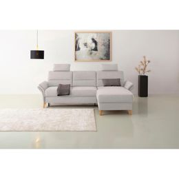 OTTO home Ecksofa &raquo;Westerland L-Form&laquo; Federkern-Polsterung, wahlweise mit Schlaffunktion, Bettkasten silber 98% Polyester 2% Polyamid B/H/T: 252cm x 