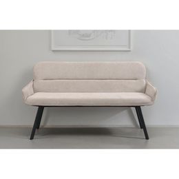 ByLiving Sitzbank &raquo;Rico&laquo; 1 Stk. tlg. gem&uuml;tliche Esszimmerbank in 140 oder 160cm, hochwertiger Stoffbezug beige Stoff B/H/T: 140cm x 90cm x 62cm, 