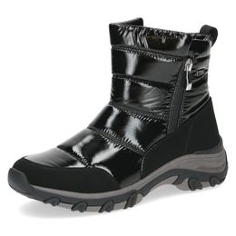 Caprice Damen Winterboots , Keilabsatz, Snowboots, Stiefelette, Outdoorschuh in bequemer Form schwarz 39