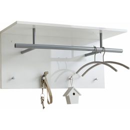 FMD Garderobenpaneel &raquo;Spot&laquo; wei&szlig; Holzwerkstoff B/H/T: 72cm x 35cm x 29,5cm